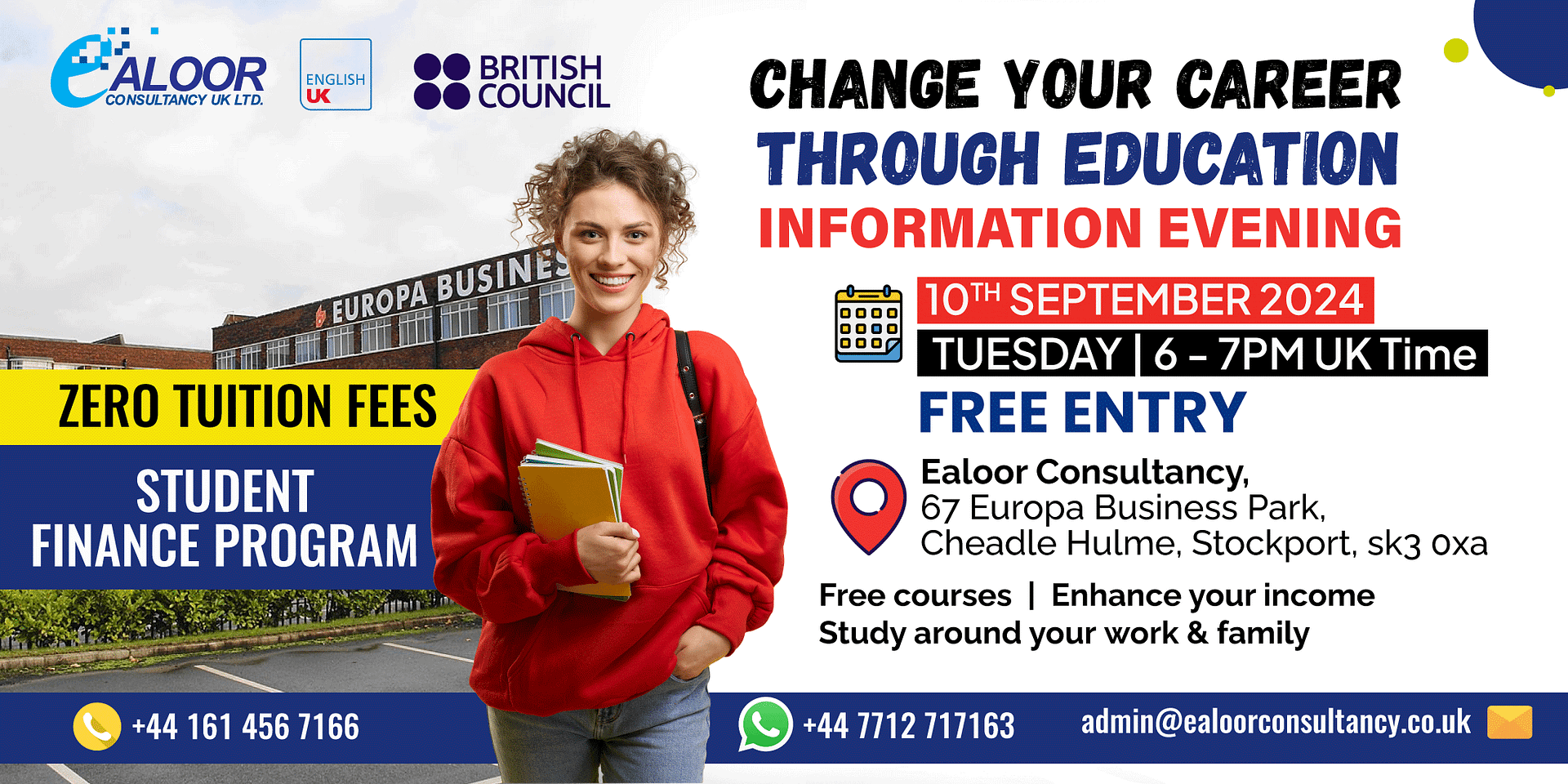 Change your career through education | Zero Tuition Fees - Ealoor ...